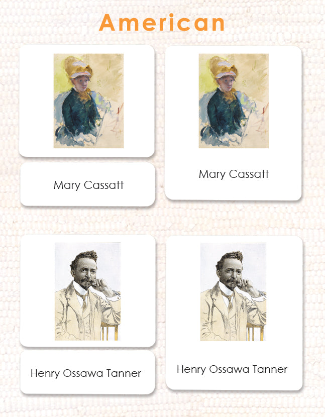 Montessori Artists 3-Part Reading – Maitri Learning