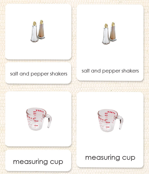 Kitchen Montessori 3-Part Cards