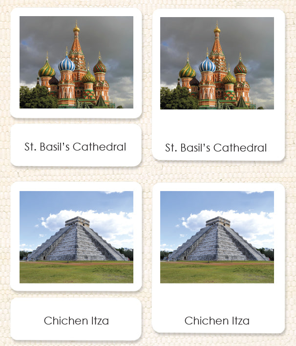 World Landmarks Montessori Cards