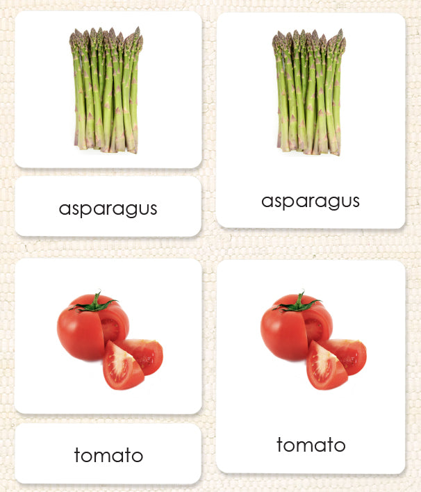 Vegetables Montessori 3-Part Cards – Maitri Learning