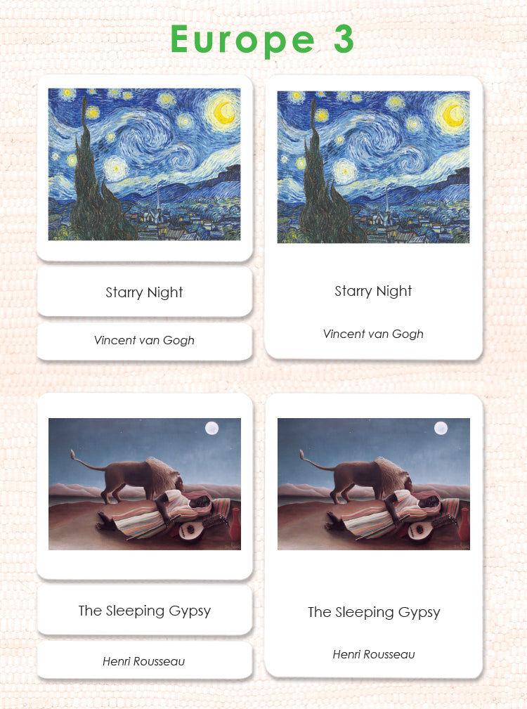 Montessori Fine Art Cards in 4-Parts – Maitri Learning