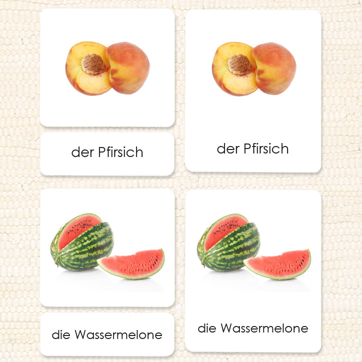 German Fruit Montessori 3-Part Cards – Maitri Learning