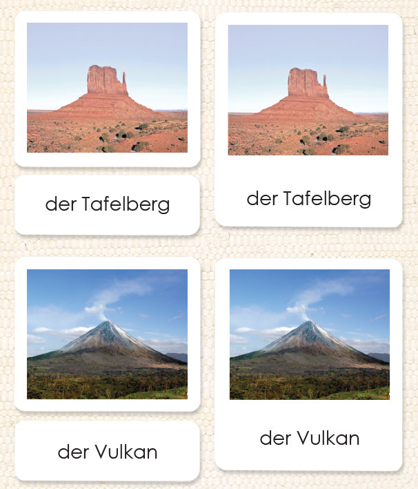 German Land and Water Montessori Cards Series 2