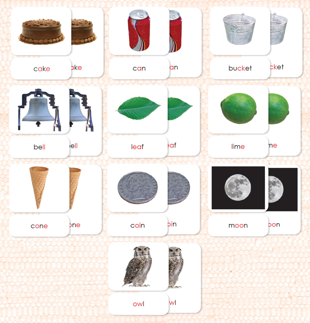 Montessori Phonogram Cards: Silent e and other phonograms