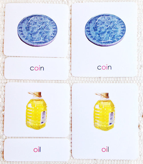 Montessori Phonogram 3-Part Reading Cards