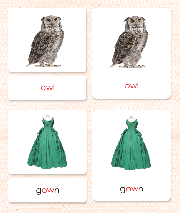 Montessori Phonogram 3-Part Reading Cards – Maitri Learning