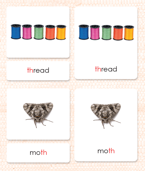 Montessori Phonogram 3-Part Reading Cards – Maitri Learning