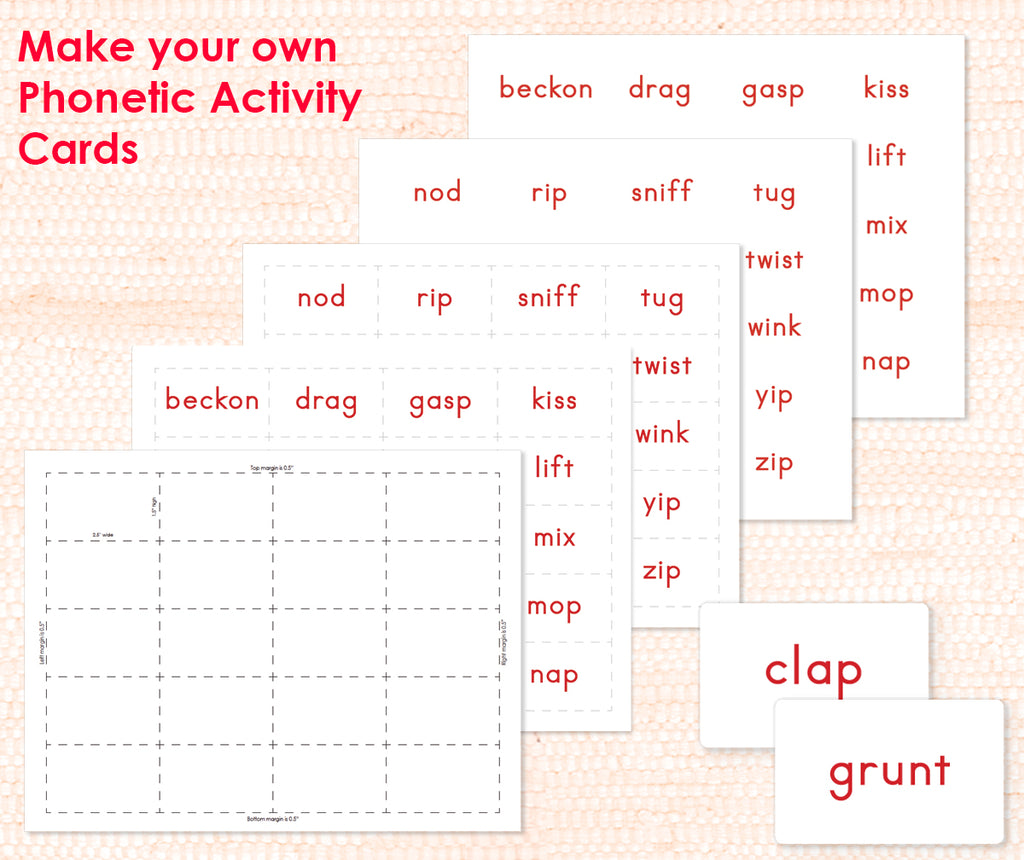 Montessori Phonetic Activity Cards Digital – Maitri Learning