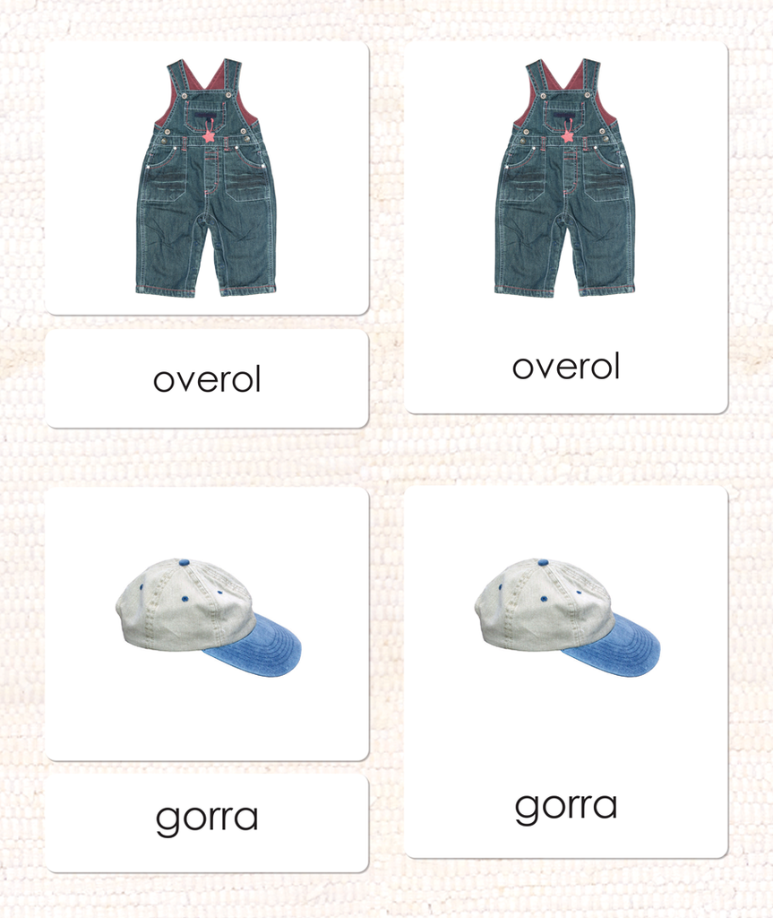 Clothing Montessori 3-Part Cards – Maitri Learning