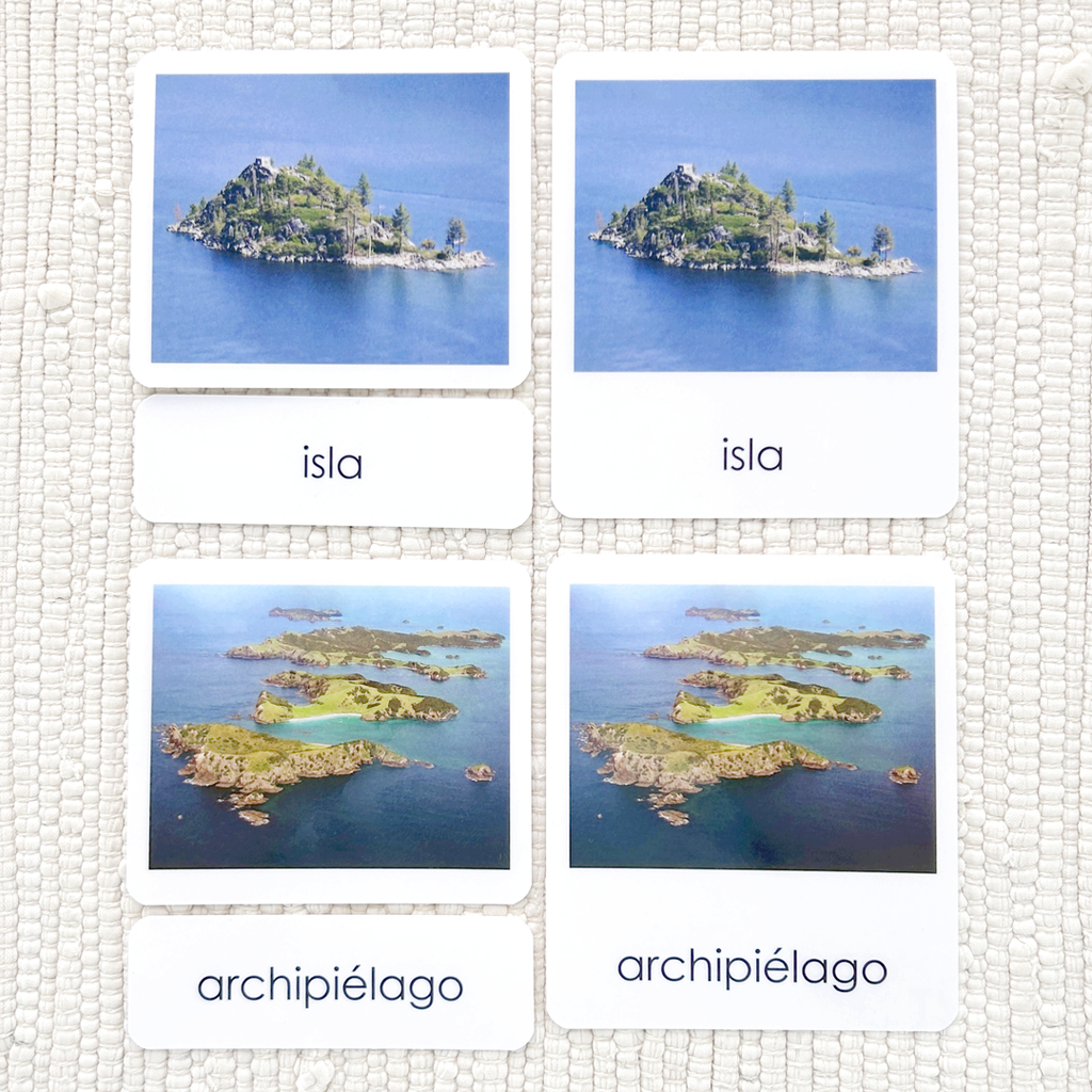 Spanish Montessori Land & Water 3-Part Reading – Maitri Learning