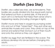 Parts of the Sea Star (Starfish) Book & Card Set