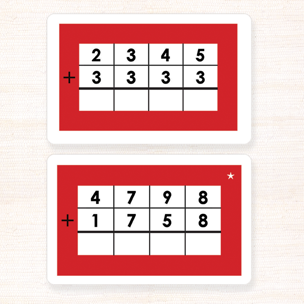 Addition Montessori Math Equations