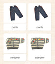 Clothing Montessori 3-Part Cards