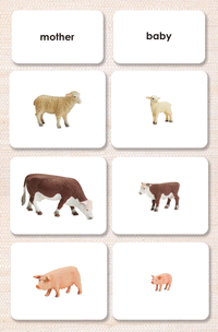 Farm Families 3-Part Cards