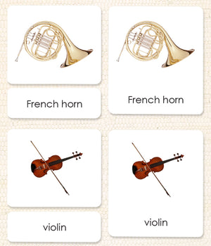 Musical Instruments Montessori Cards