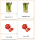 Vegetables Montessori 3-Part Cards