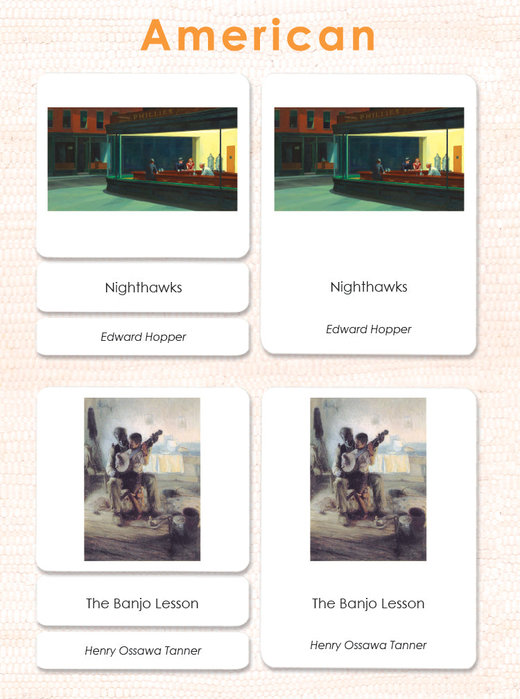 Montessori Fine Art Cards in 4-Parts – Maitri Learning