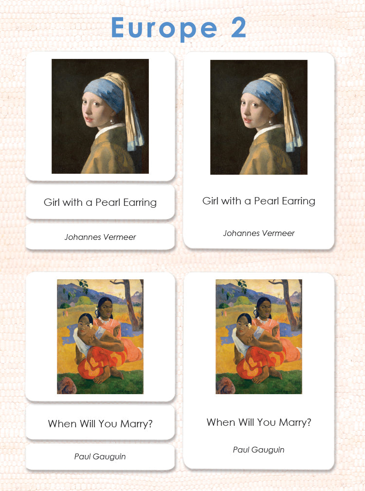Montessori Fine Art Cards in 4-Parts – Maitri Learning