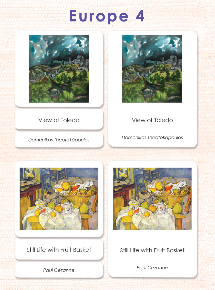Montessori Fine Art Cards in 4-Parts – Maitri Learning