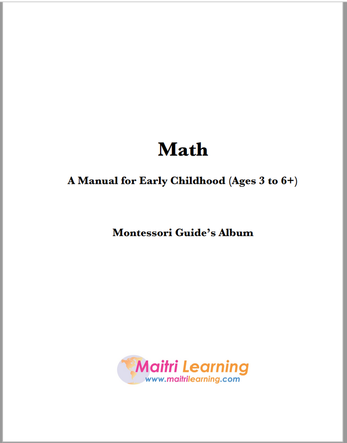 Montessori Math Album (EC) Teacher Manual