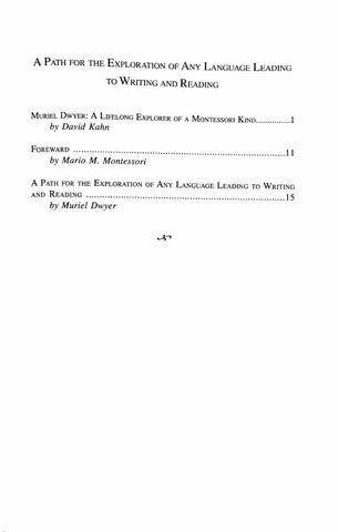 Imperfect Montessori Language Approach by Muriel Dwyer – Maitri Learning
