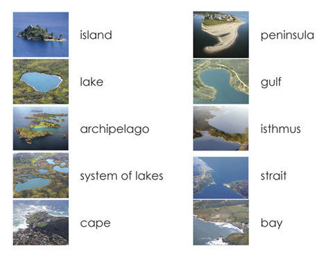 Spanish Land and Water Montessori Cards – Maitri Learning