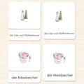 German Kitchen Montessori 3-Part Cards