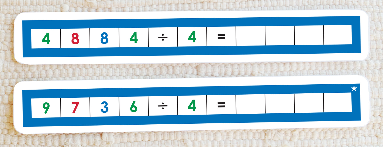Division Montessori Math Equations