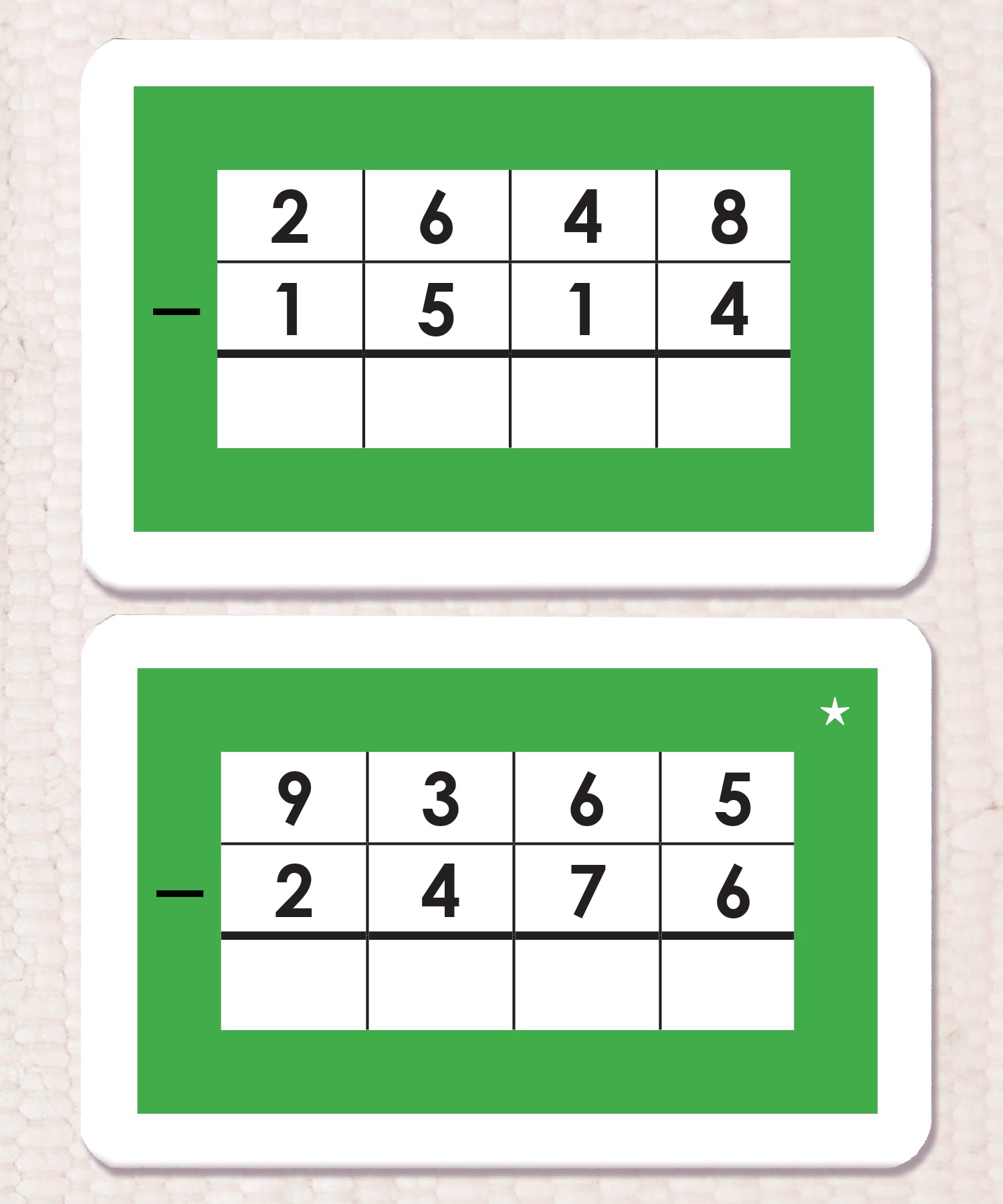 Subtraction Montessori Math Equations – Maitri Learning