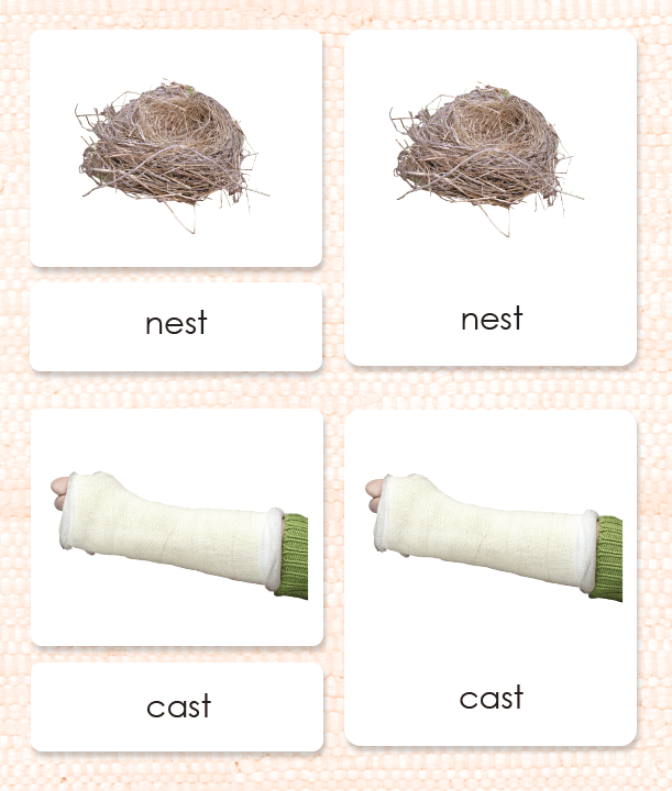 Phonetic Montessori Cards: Simplest Words with Consonant Blends (Level 2)