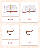 Montessori Phonogram 3-Part Reading Cards: Green Sandpaper Letters