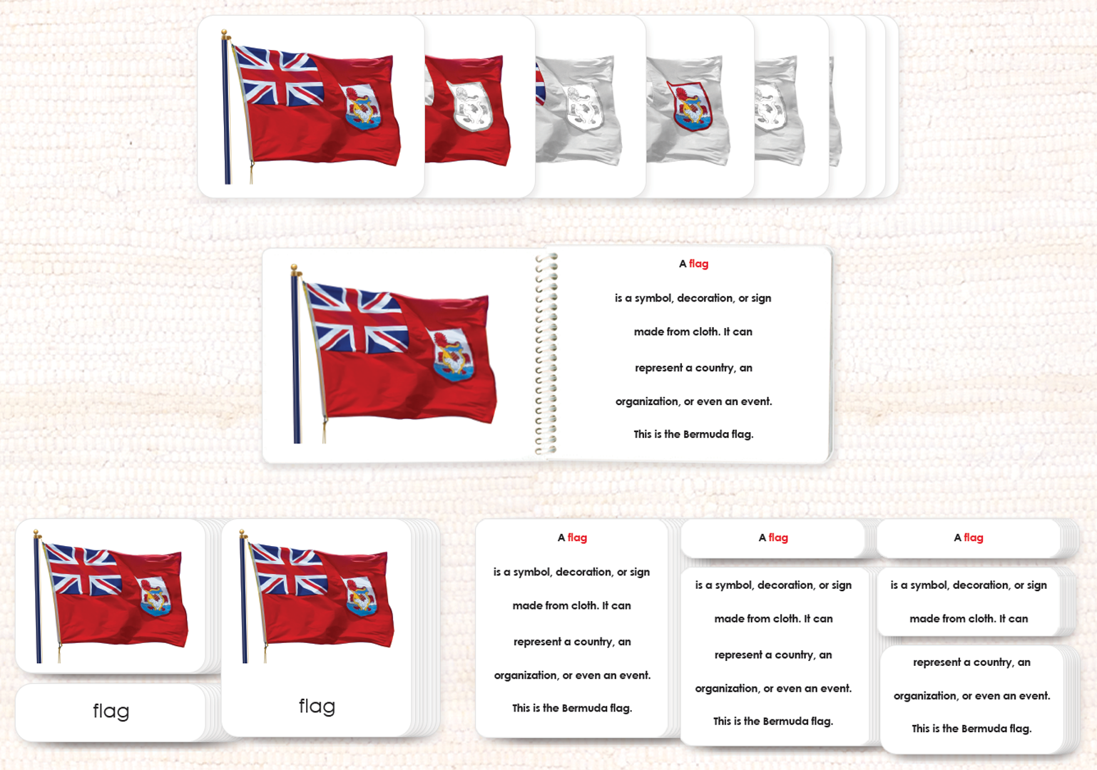 Parts of the Flag Book & Card Set