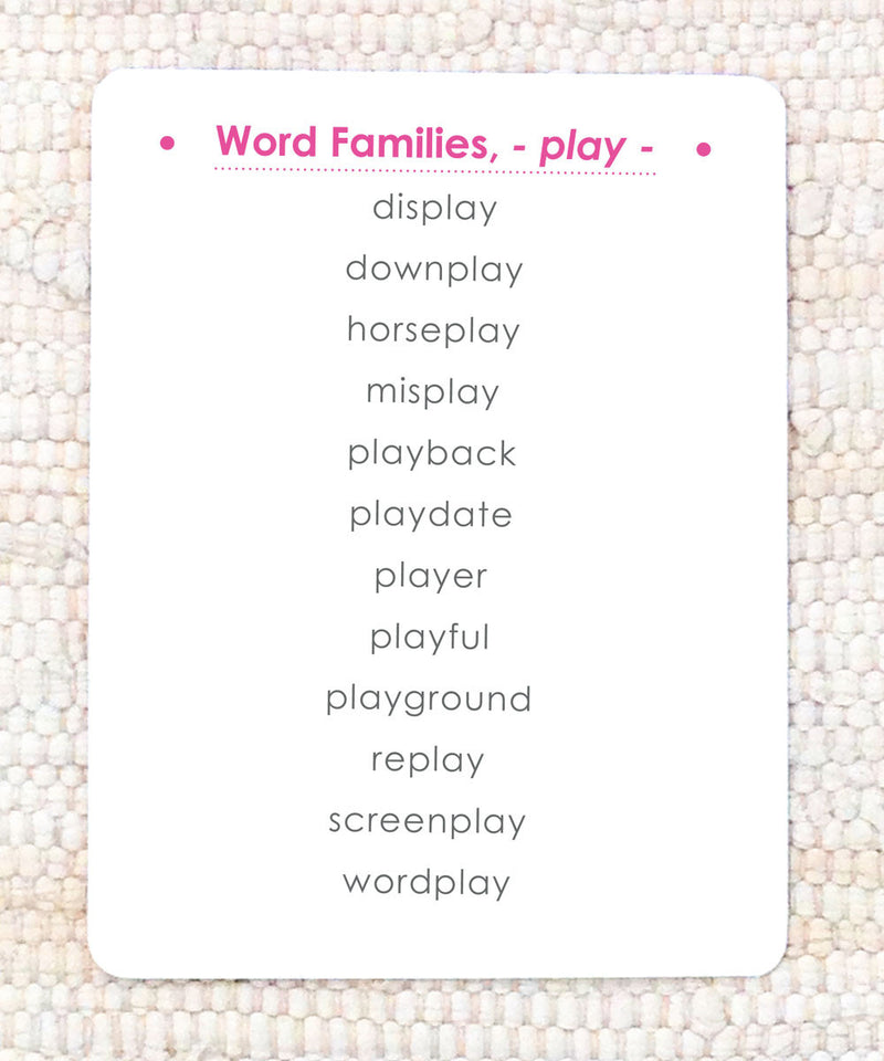 Montessori Word Study Charts